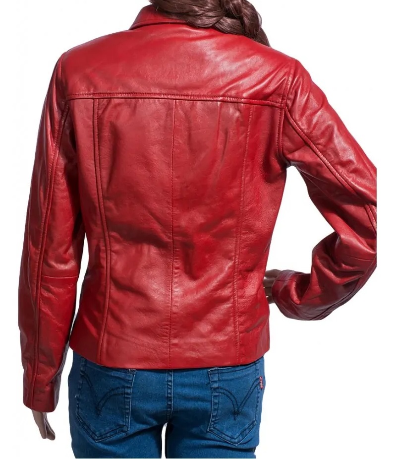Once Upon a Time Jennifer Morrison Red Leather Jacket - Maker of Jacket