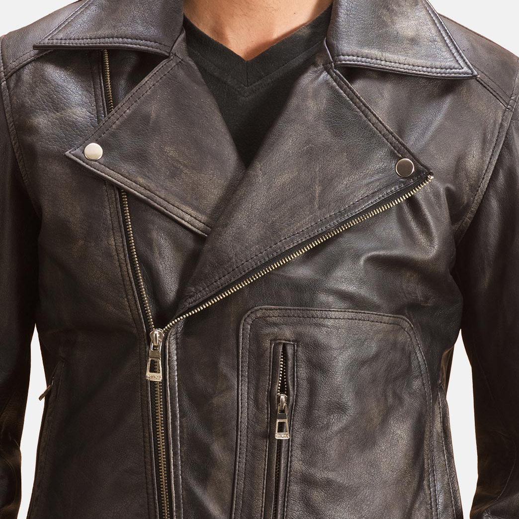 Oliver Basic Buckled Leather Biker Jacket - Maker of Jacket