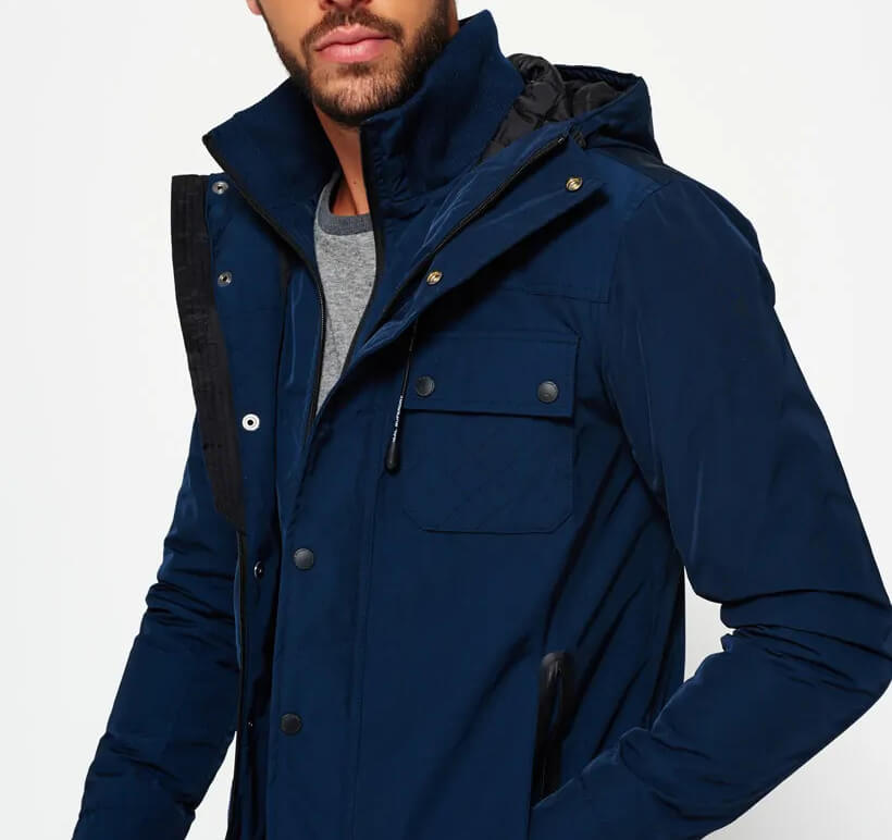 Dark Blue Two Way Zipper Vessel Jacket - Maker of Jacket