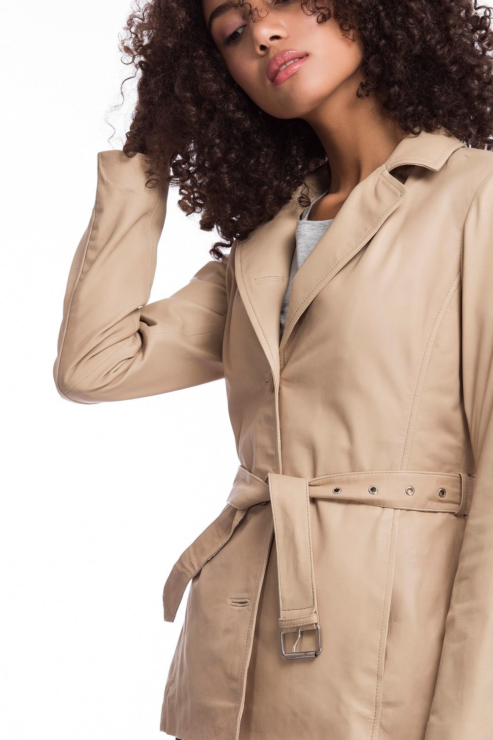 HARRIET - Belted Leather Jacket - Maker of Jacket