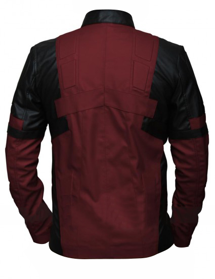 Deadpool Maroon & Black Genuine Real Leather Jacket - Maker of Jacket