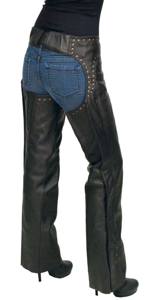 Rivet Trim Naked Leather Western Chaps - Maker of Jacket