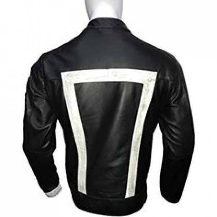 Ghost Rider Black Biker Jacket - Maker of Jacket