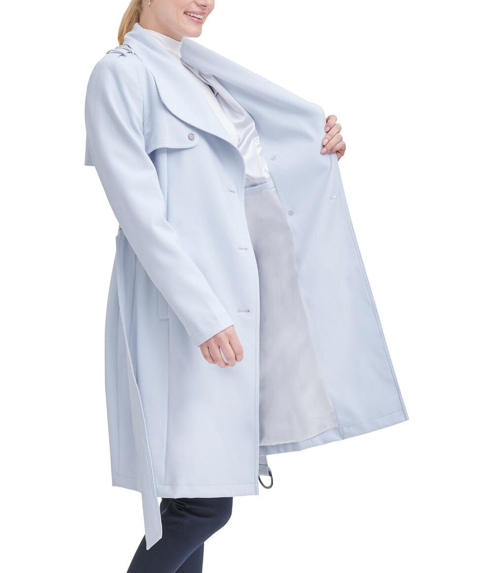 Drape Light Blue Trench Coat - Maker of Jacket