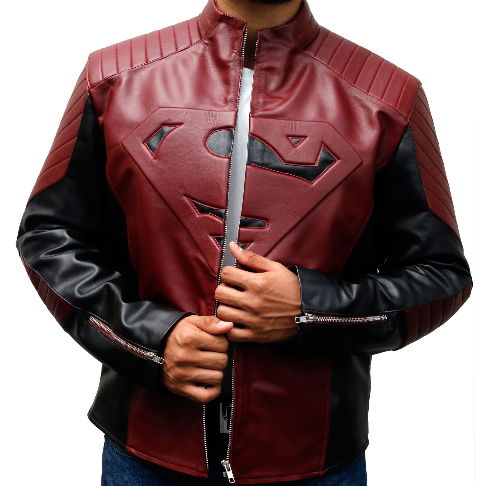 Superman Red Smallville Leather Jacket - Maker of Jacket