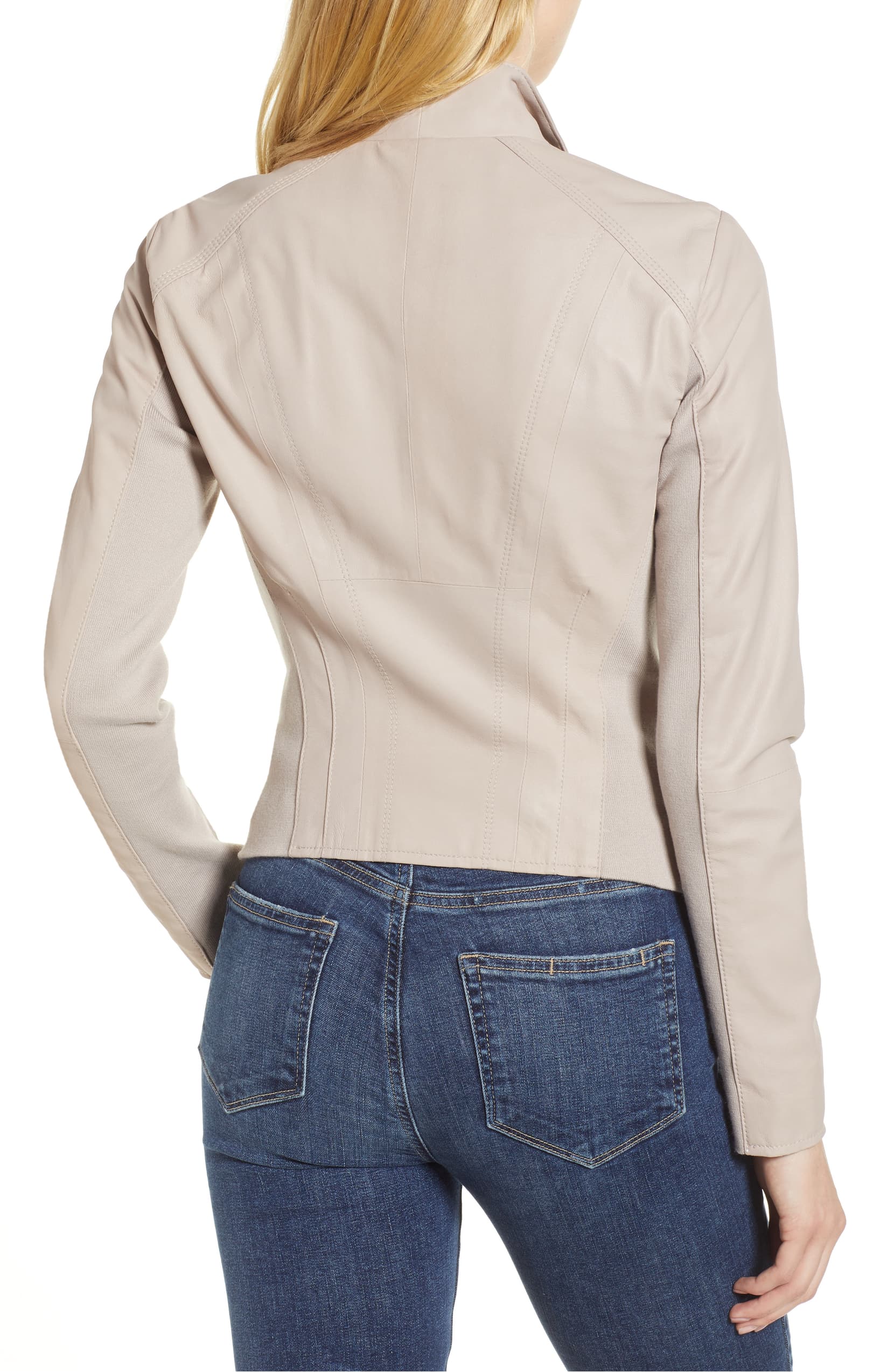 Women's Stand Collar Leather Jacket - Maker of Jacket