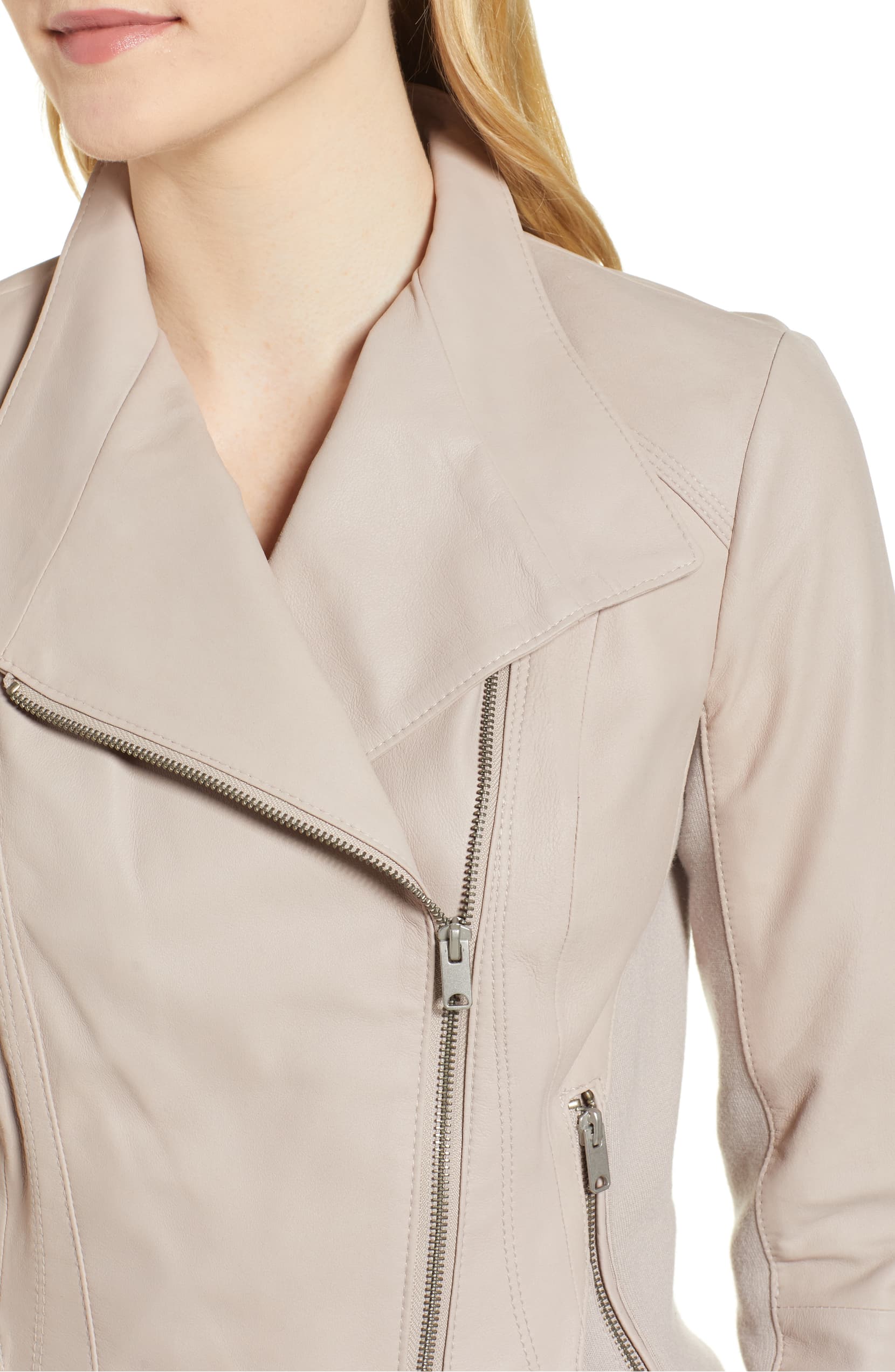 Women's Stand Collar Leather Jacket - Maker of Jacket