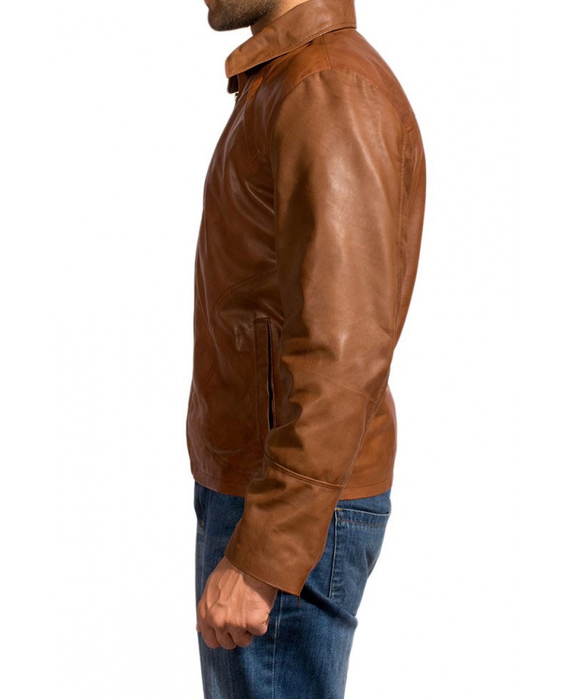 Arthur Inception Tan Brown Leather Jacket - Maker of Jacket