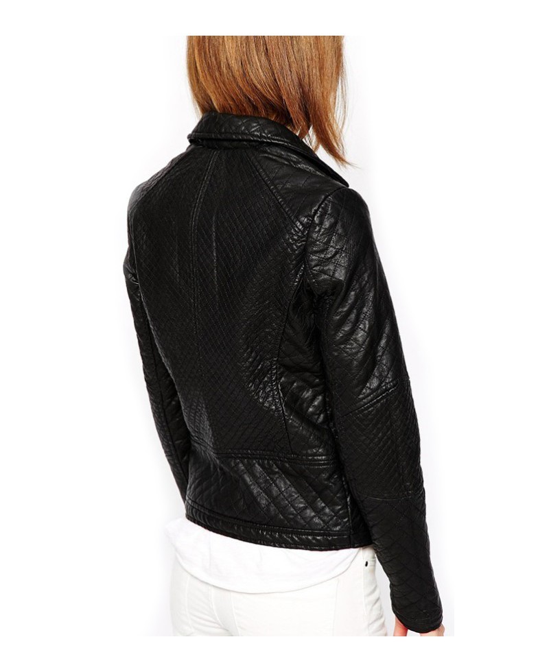 Nexi Quilted Black Leather Jacket - Maker of Jacket