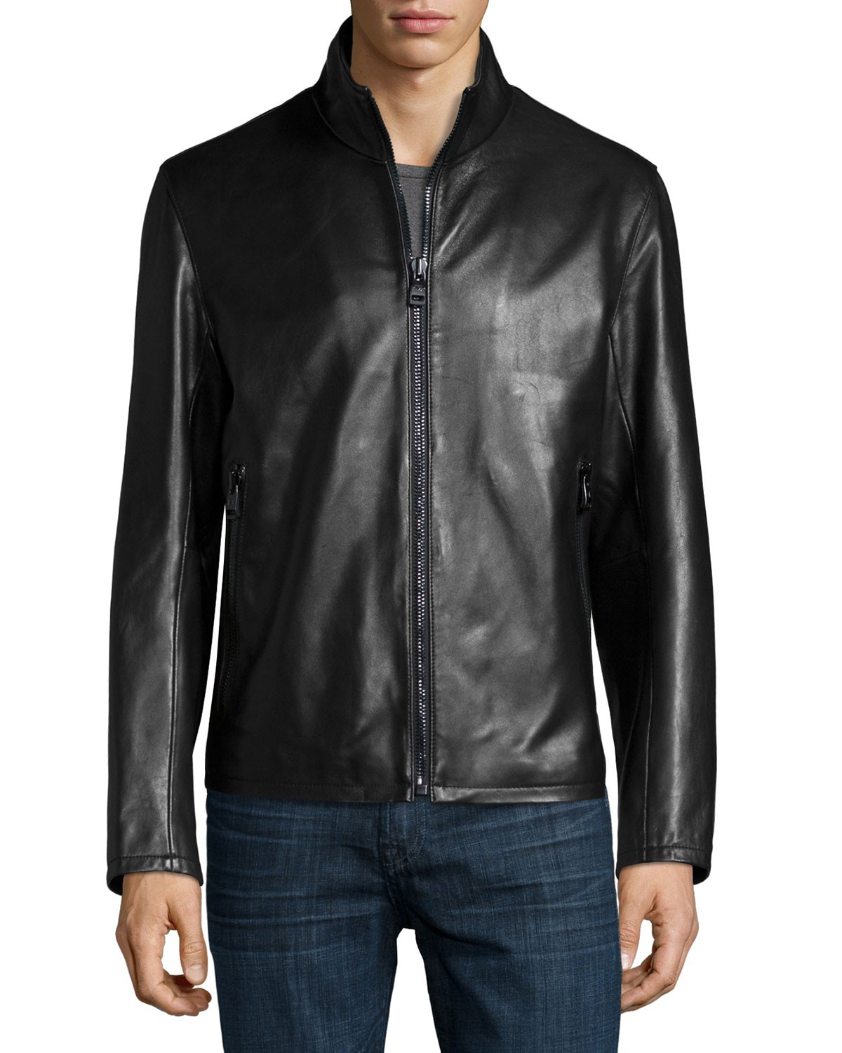 Regal Black Leather Jacket | Sophisticated Street Edge