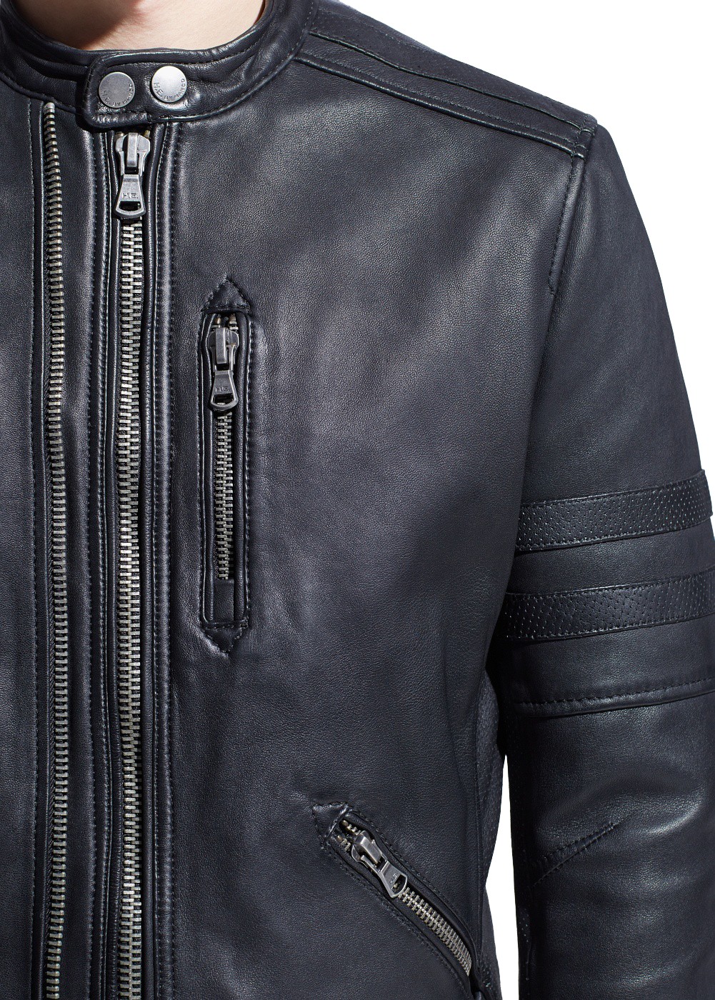 Vogue Matte Black Leather Jacket - Maker of Jacket