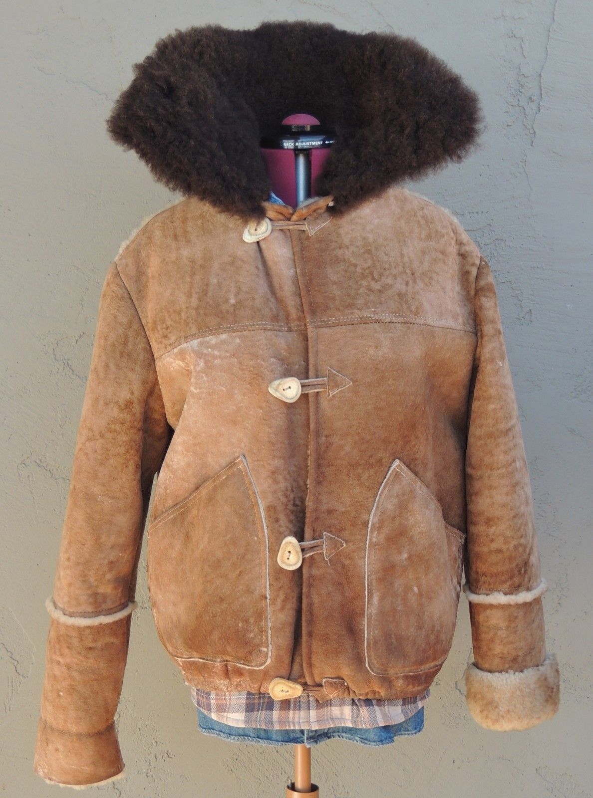 Men's Overland Shearling Sheepskin Fur Mountain Man Leather Coat ...