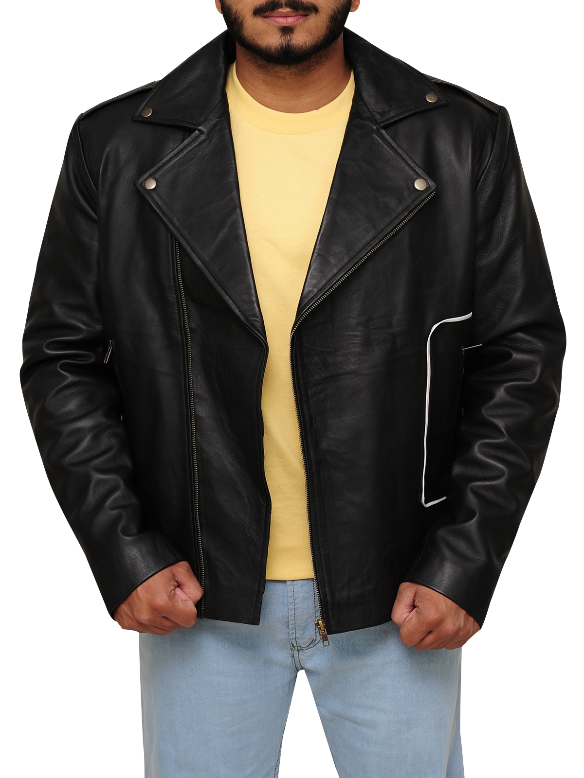 Simple Brando Leather Jacket - Maker of Jacket