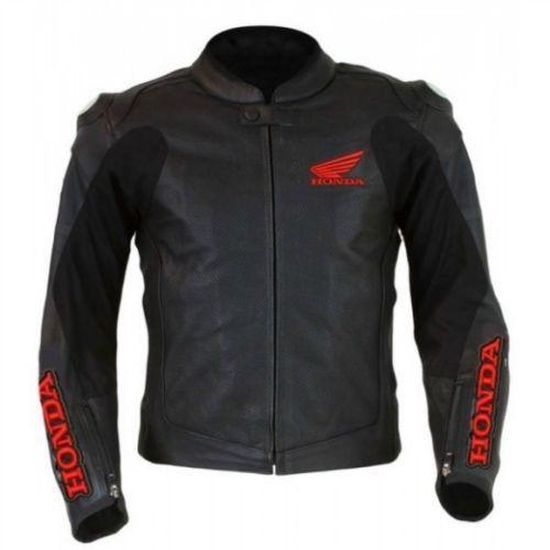 Honda Motorcycle Leather Racing Red Jacket - Maker of Jacket