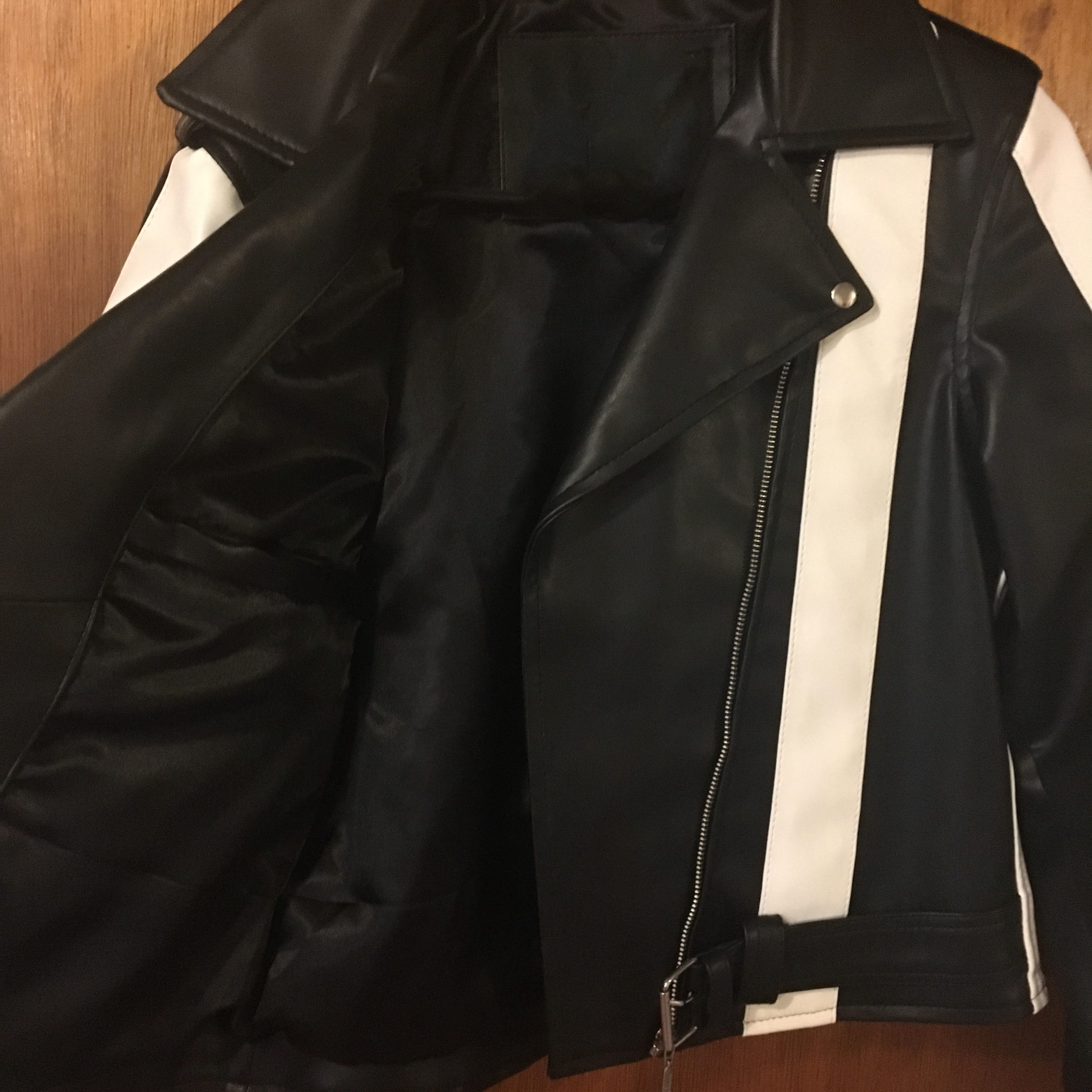 Beetlejuice Vegan Leather Two-Tone Jacket - Maker of Jacket
