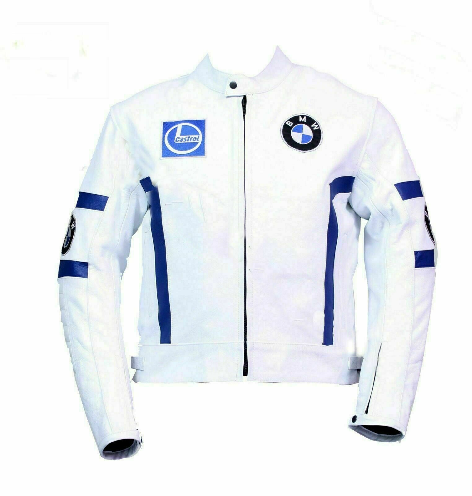 Bmw White Motorbike Leather Jacket Ce Approved Full Protection - Maker ...