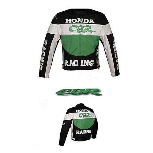 Custom HONDA Green CBR Motorcycle Racing Leather Jacket - Maker of Jacket