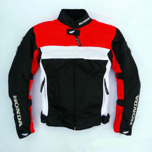 Custom HONDA Red And Black Motorcycle Leather Jacket - Maker of Jacket