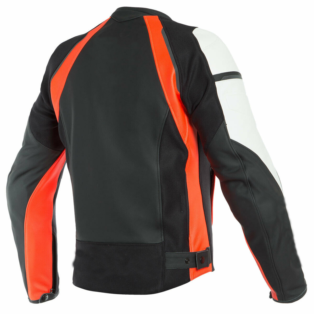 Custom Orange and White Motorcycle Racing Leather Jacket - Maker of Jacket