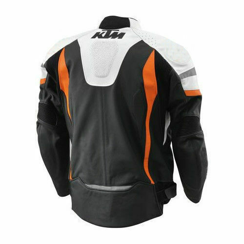KTM Orange Motorcycle Leather Jacket - Maker of Jacket