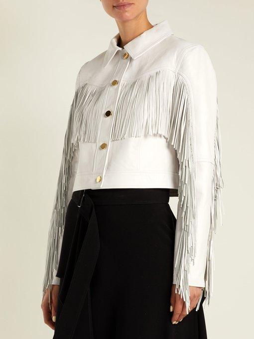 Long Sleeves Fitted Fringe Jacket In White - Maker of Jacket