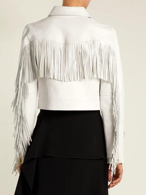 Long Sleeves Fitted Fringe Jacket In White - Maker of Jacket