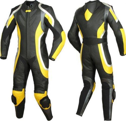 New Yellow Leather Motorcycle Suit - Maker of Jacket