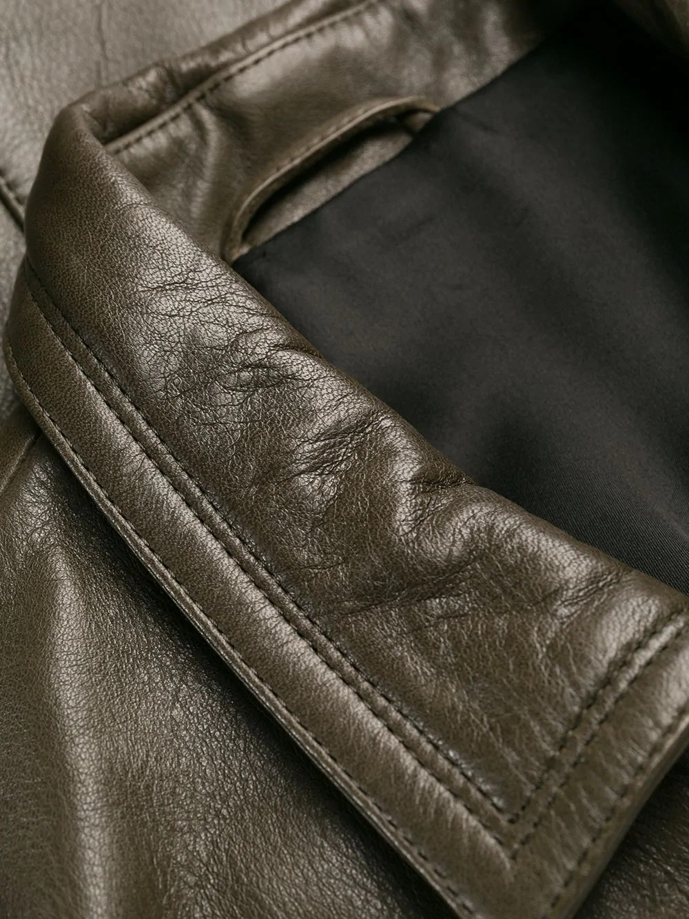 Patch Pockets Leather Jacket - Maker of Jacket