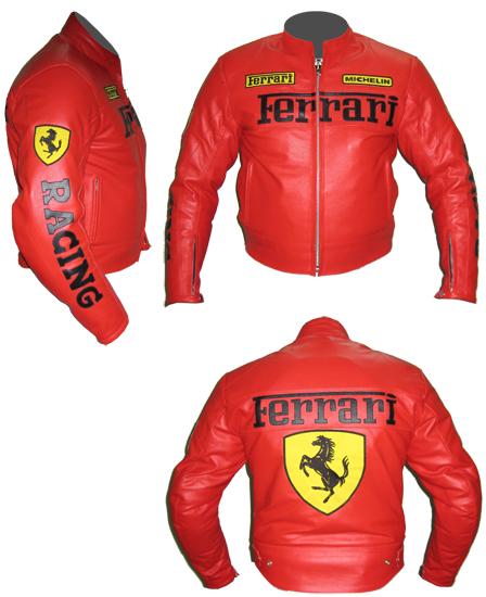 Red Color Ferrari Motorcycle Jackets - Maker of Jacket