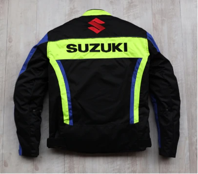 Suzuki Motorcycle Racing Jacket with Protectors - Maker of Jacket
