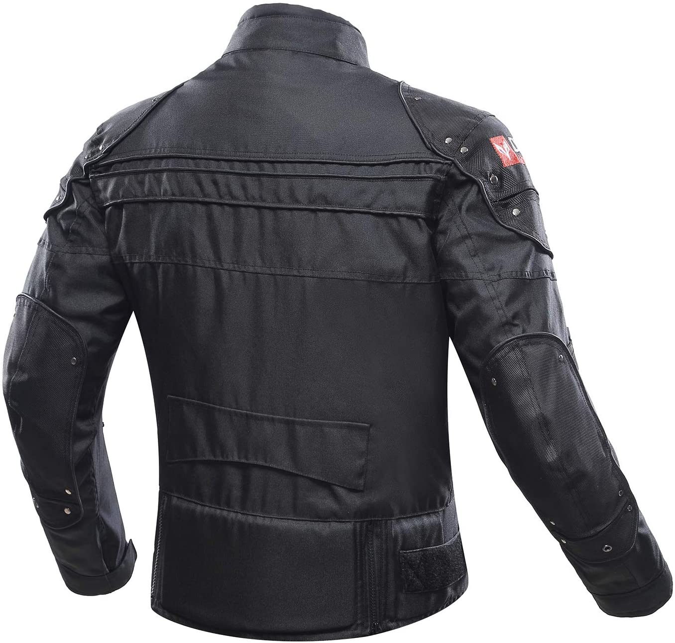 Duhan Black Safety Pads Motorcycle Jacket - Maker of Jacket