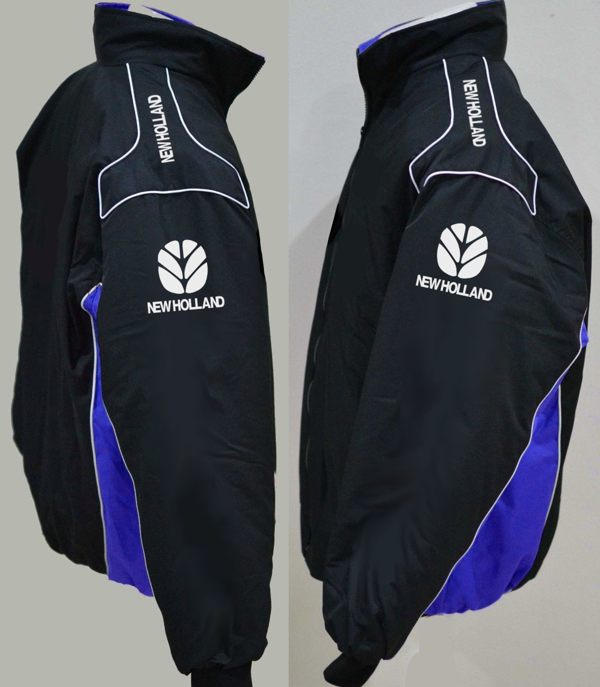 New Holland Black And Blue Wind Breaker Jacket - Maker of Jacket