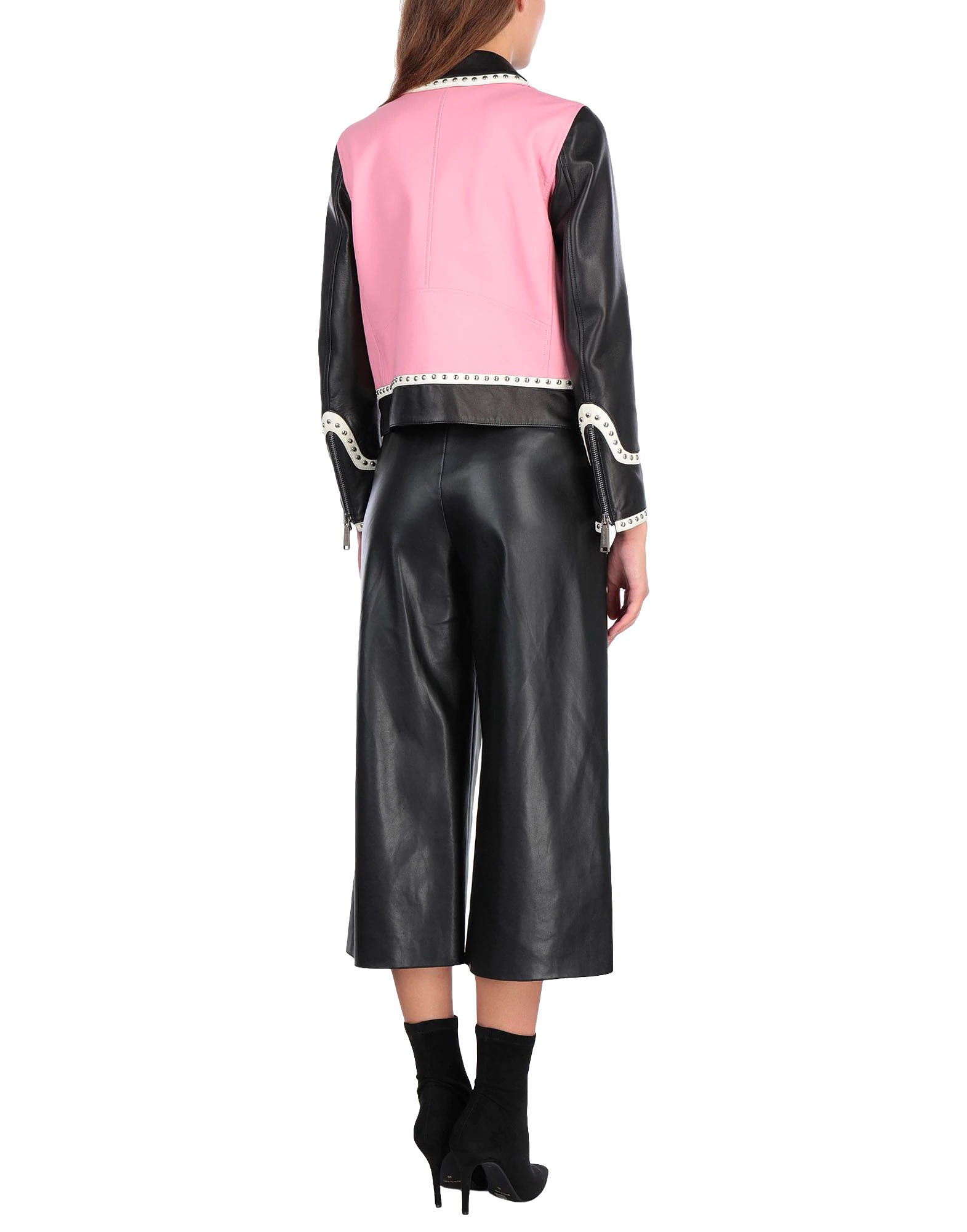 Two Tone Silver Studded Biker Jacket - Maker of Jacket