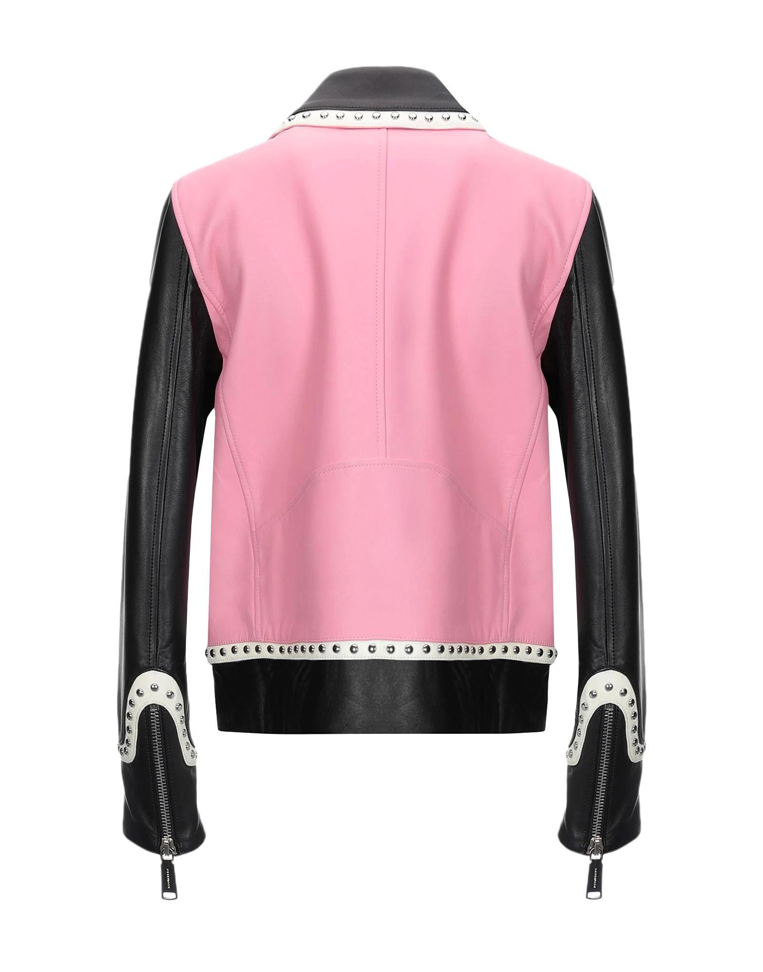 Two Tone Silver Studded Biker Jacket - Maker of Jacket