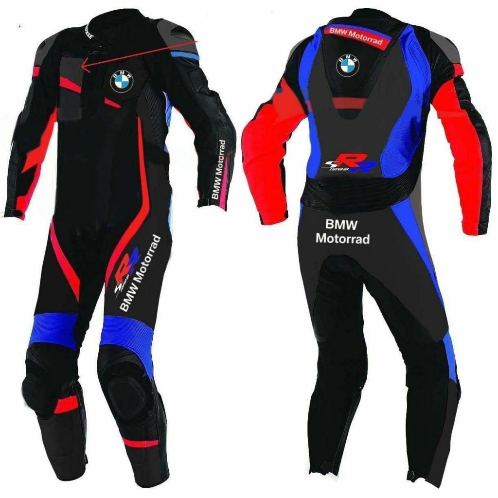 BMW Motorrad Red Black Racing Motorcycle Leather Suit - Maker of Jacket