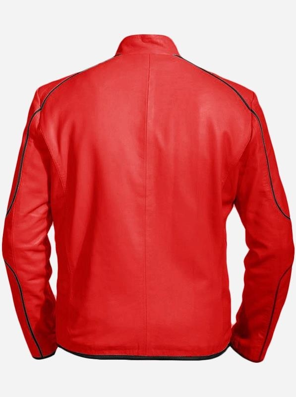 Hand-Made Red Unique Leather Jacket - Maker of Jacket