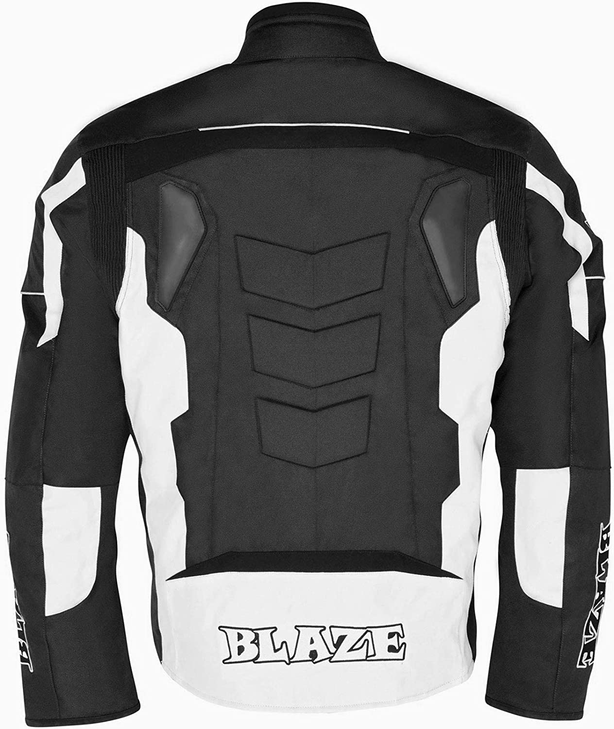 Motorcycle Black And White padded Motorcycle Jacket - Maker of Jacket