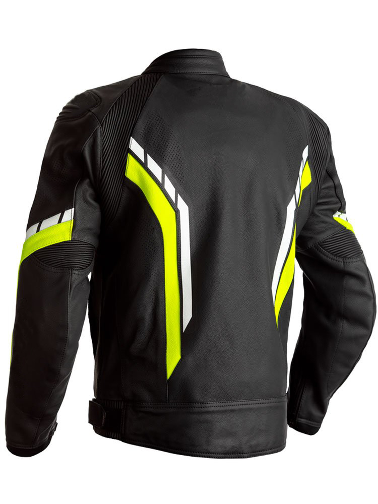 Motorcycle black And Yellow Leather jacket - Maker of Jacket