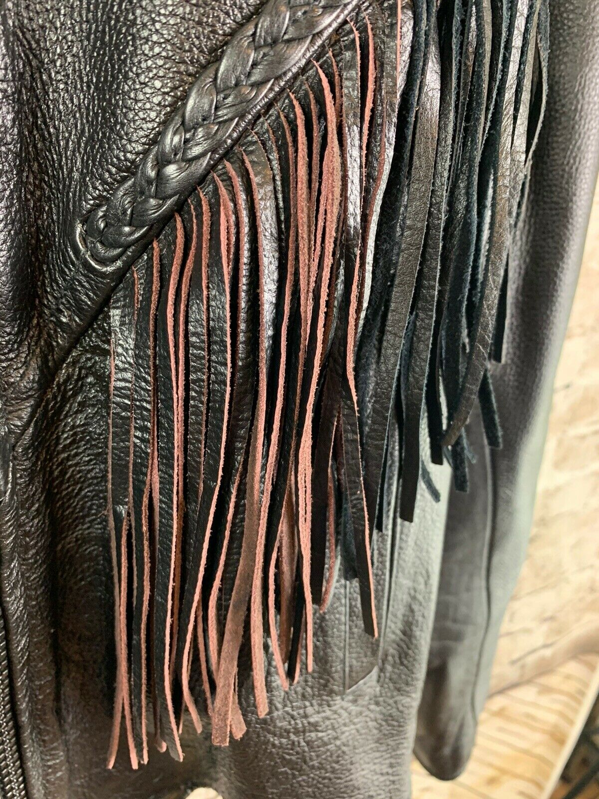 Vintage Leather Club Black Fringe Jacket - Maker of Jacket