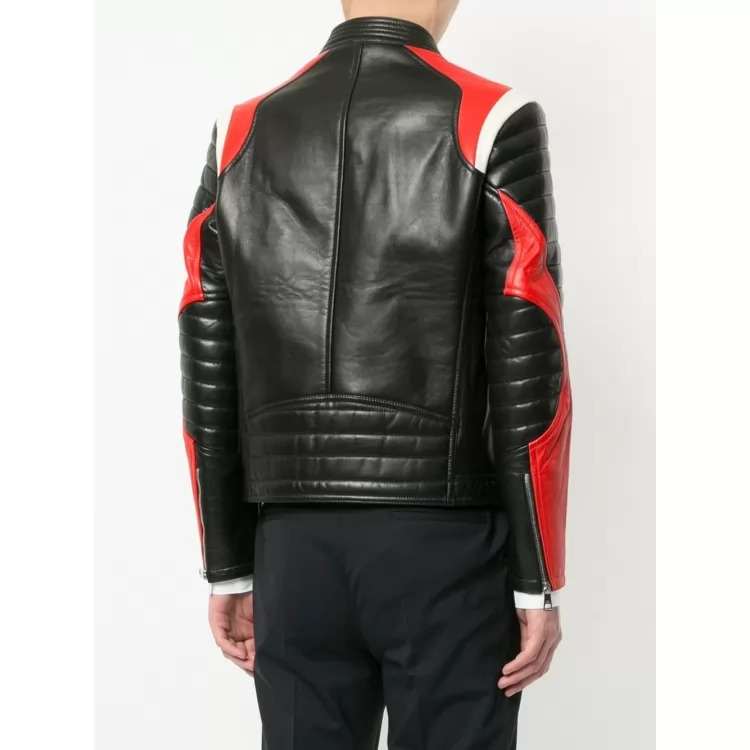 Custom Black And Red Motorcycle Racing Jacket - Maker of Jacket