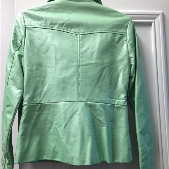 Shop Red Metallic Cracked Leather Biker Jacket | Precision Fit