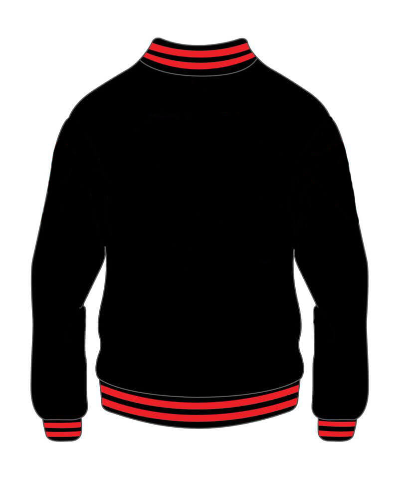 Custom Black And Red Varsity Jacket - Maker of Jacket