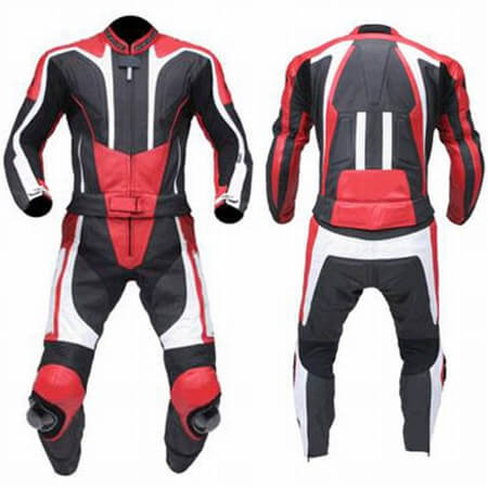 Black&Red Motorcycle Racing Leather Suit - Maker of Jacket