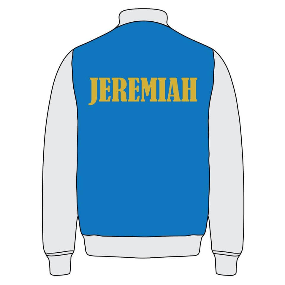 Custom Varsity Blue Bomber Jacket - Maker of Jacket