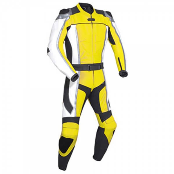 Yellow Motorcycle Racing Leather Suit - Maker of Jacket