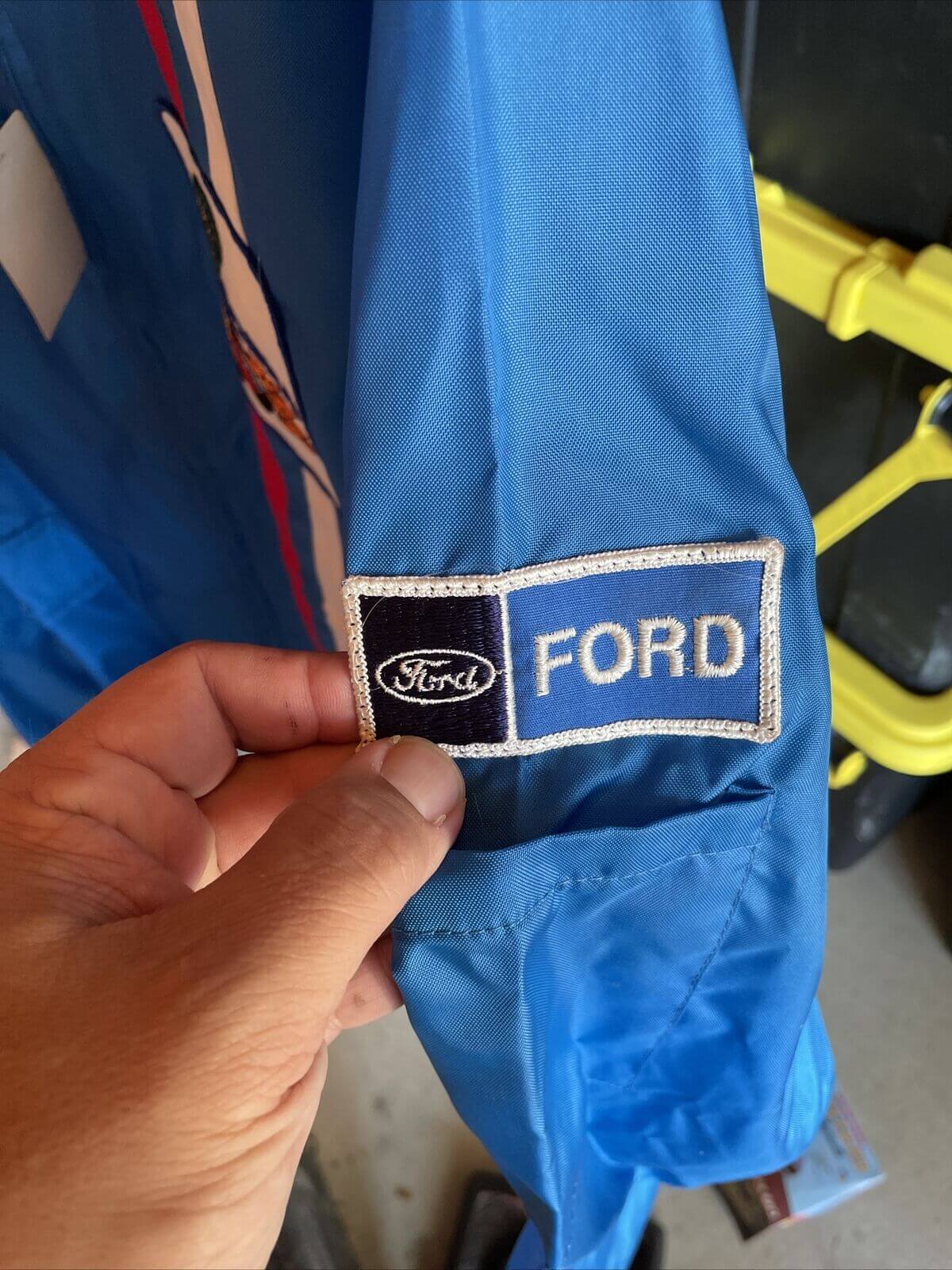 Blue Vintage Ford Mustang Cobra Shelby Racing Jacket - Maker of Jacket