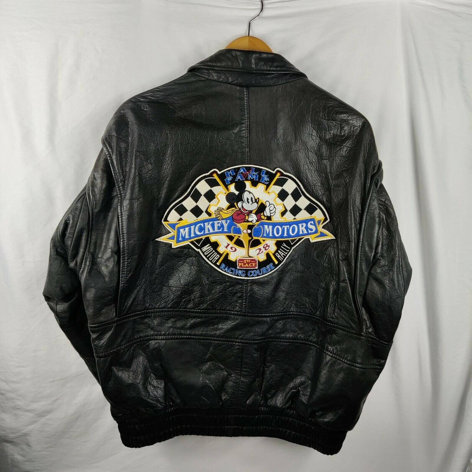 Disney Mickey Racing Team Leather Jacket - Maker of Jacket