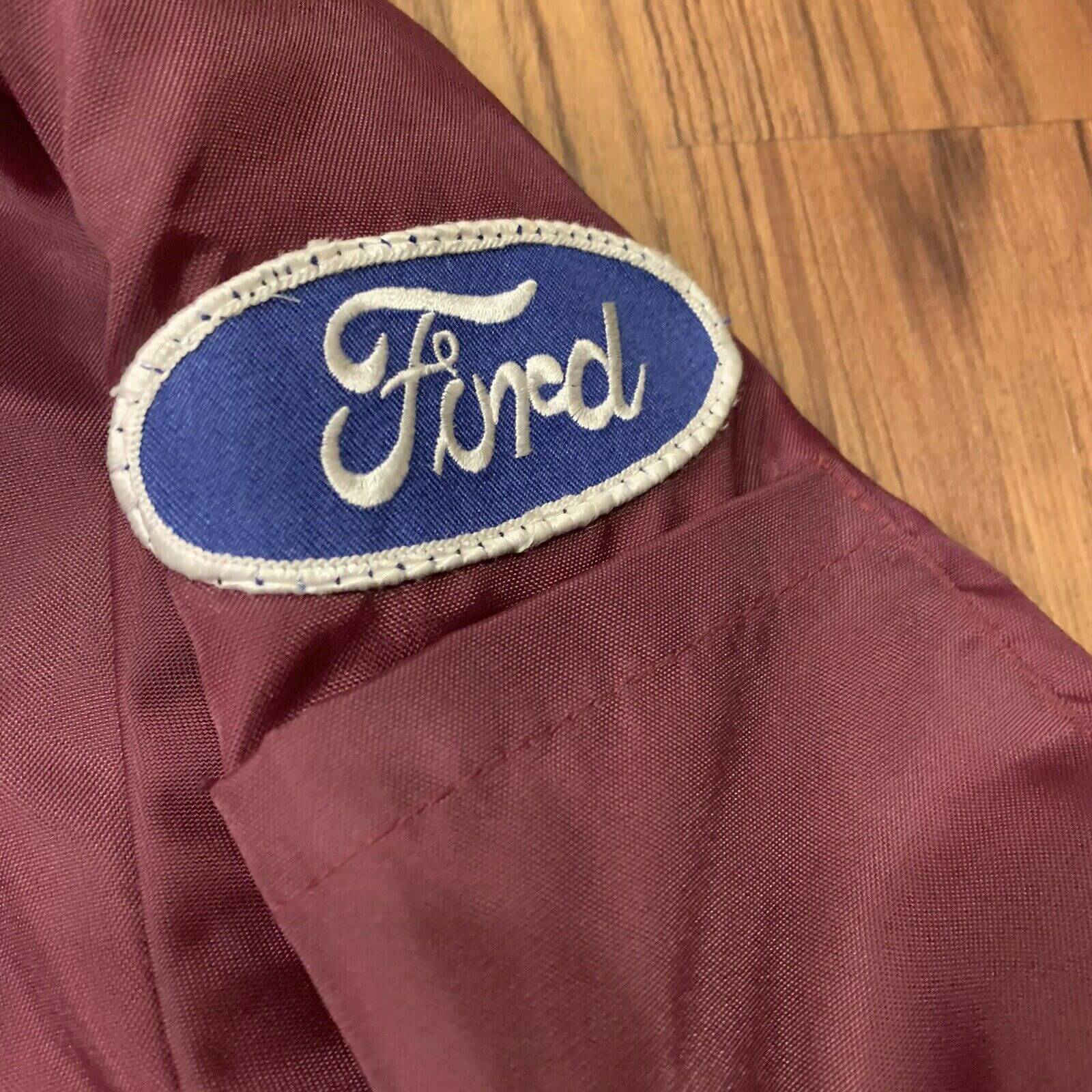 Maroon Vintage Ford Mustang Cobra Shelby Jacket - Maker of Jacket