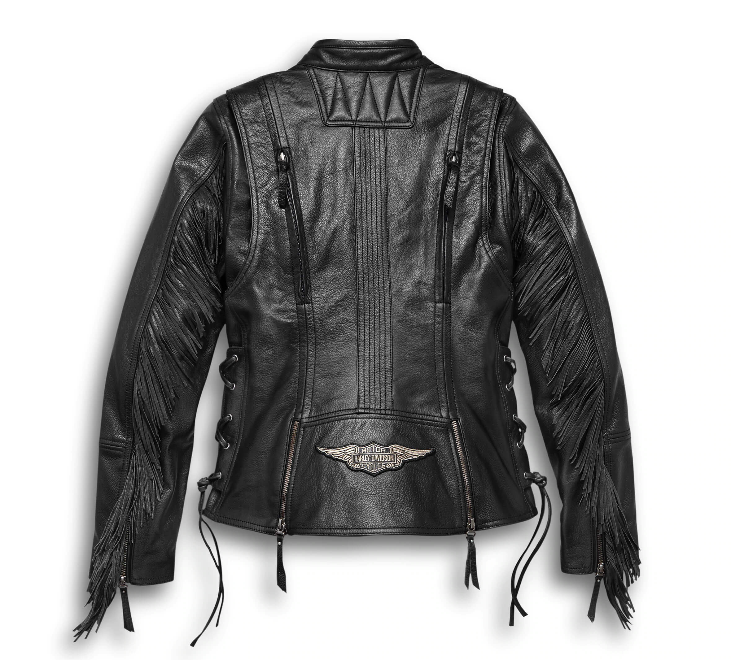 Harley Davidson Motorcycle Fringed Leather Jacket - Maker of Jacket