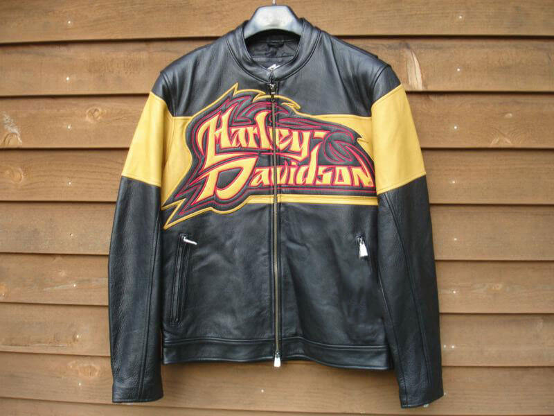 Harley Davidson Yellow Black Wildcard Riding Jacket - Maker of Jacket